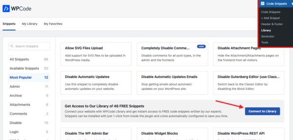 Install WPCode - WPCode Library