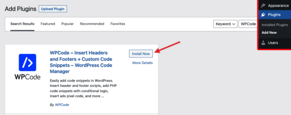 Install WPCode - WPCode Library